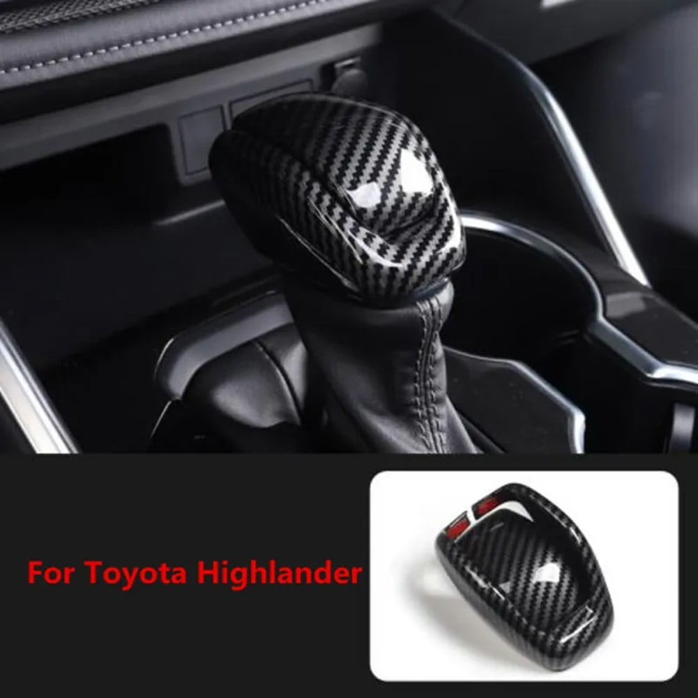 Carbon Fiber Inner Gear Shift Knob Cover Trim For Toyota For Highlander ...