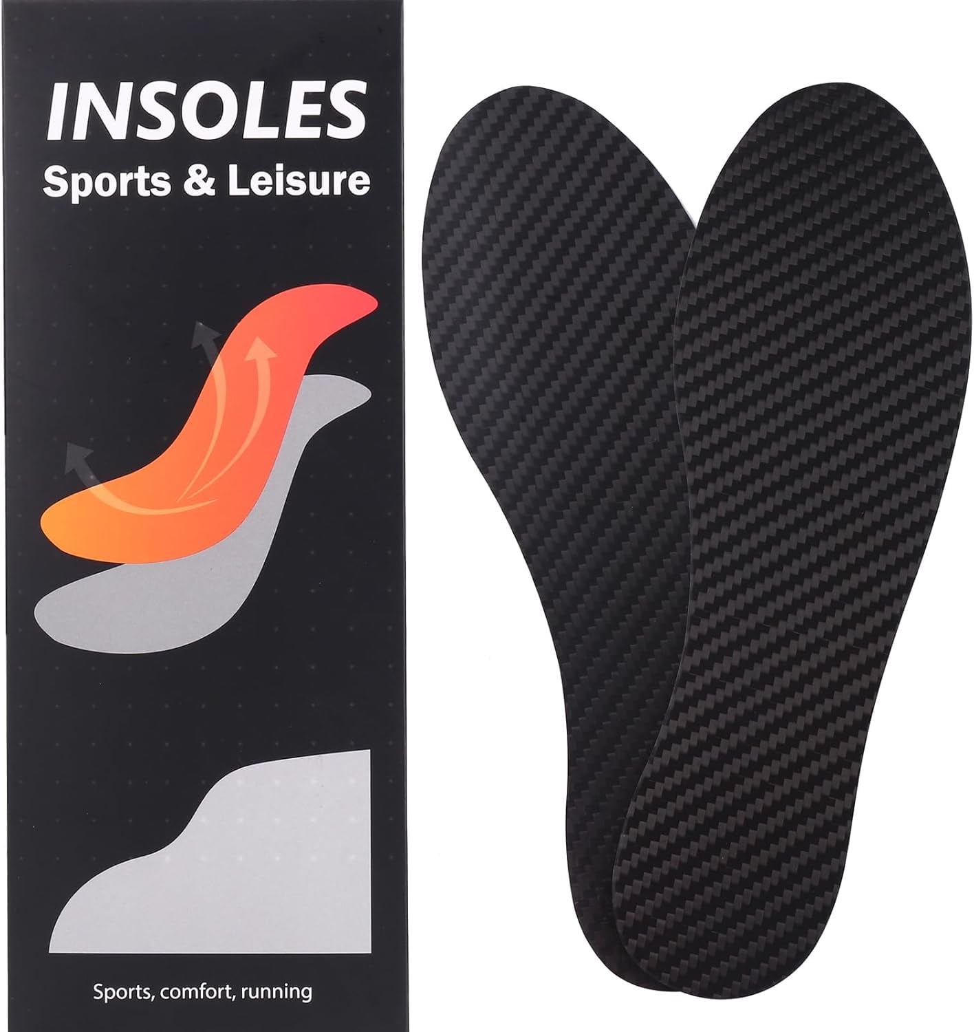 Carbon Fiber Insole for Men Women Rigid Carbon Fiber Shoe Insert Carbon ...
