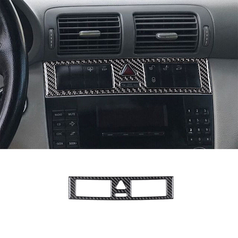 Carbon Fiber Interior Hazard Light Button Cover Trim For Mercedes-Benz ...