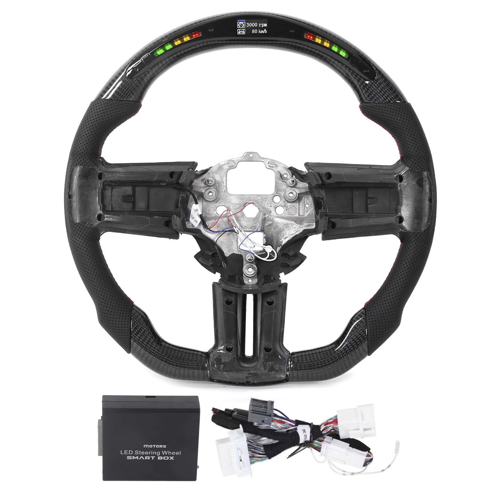 Carbon Fiber LED Shift Lights Display Steering Wheel Replacement for ...