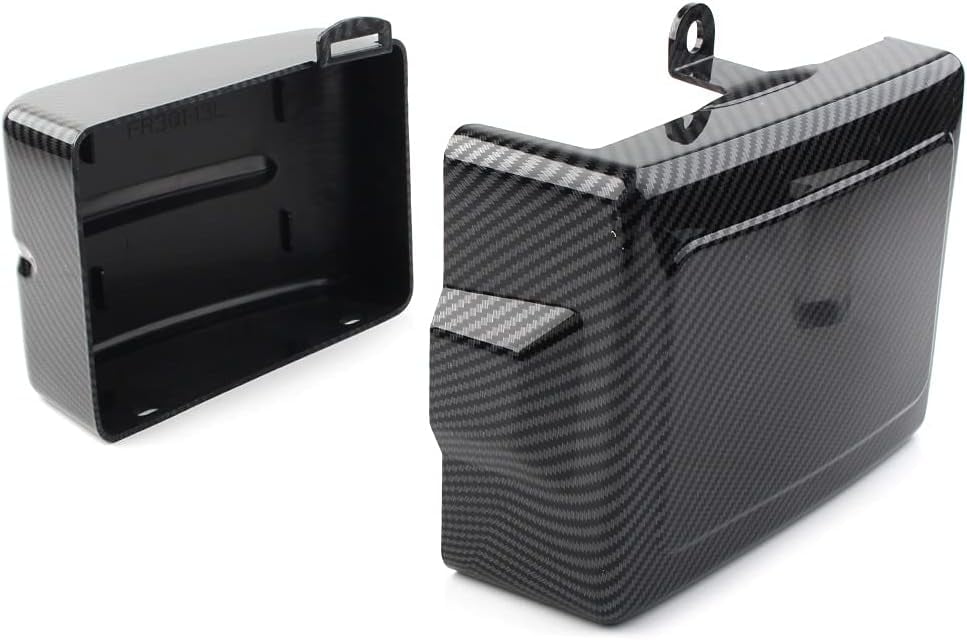 Carbon Fiber Left & Right Side Battery Cover for Harley Dyna Fat Bob ...