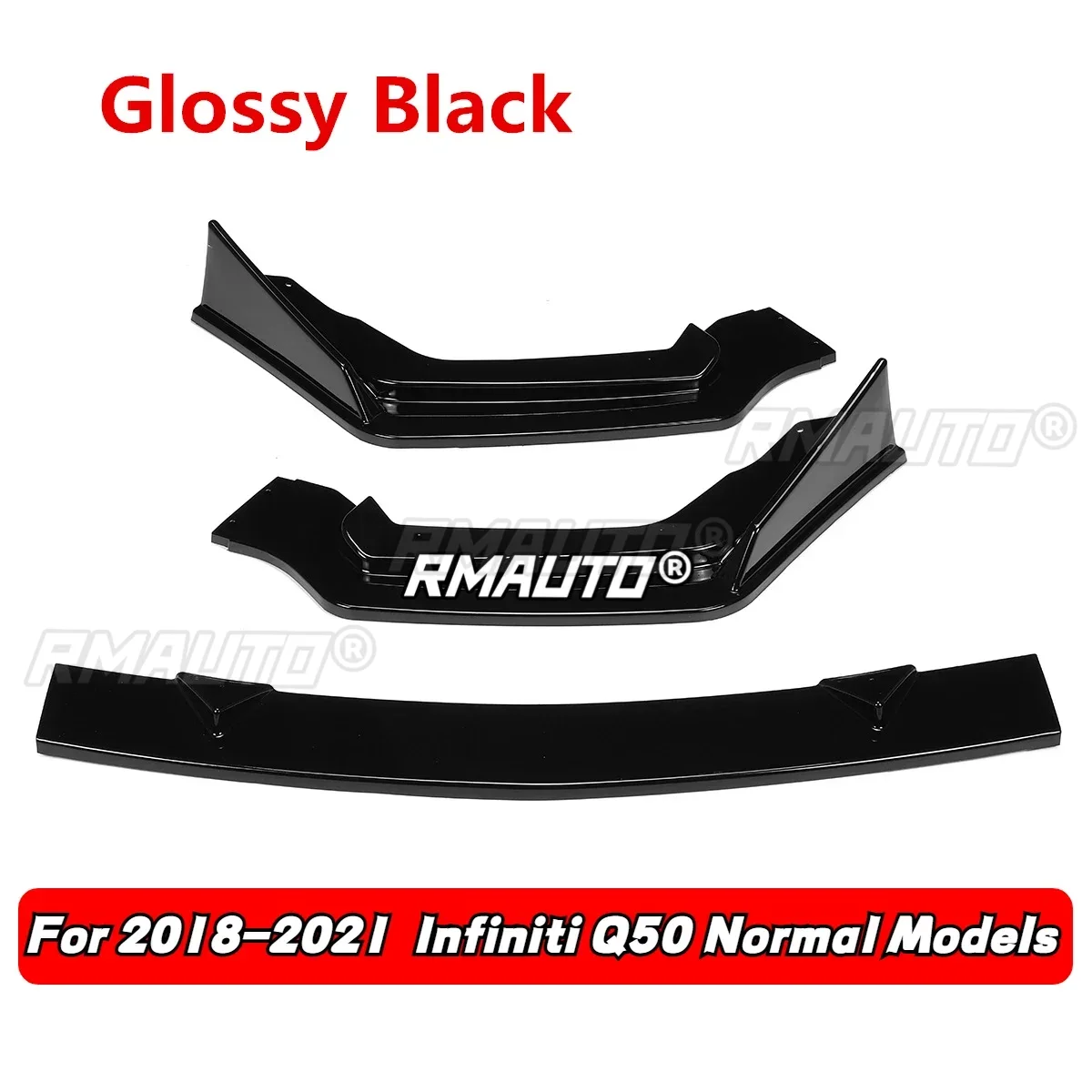 Carbon Fiber Look/Black Car Front Bumper Lip Spoiler Bumper Splitter ...