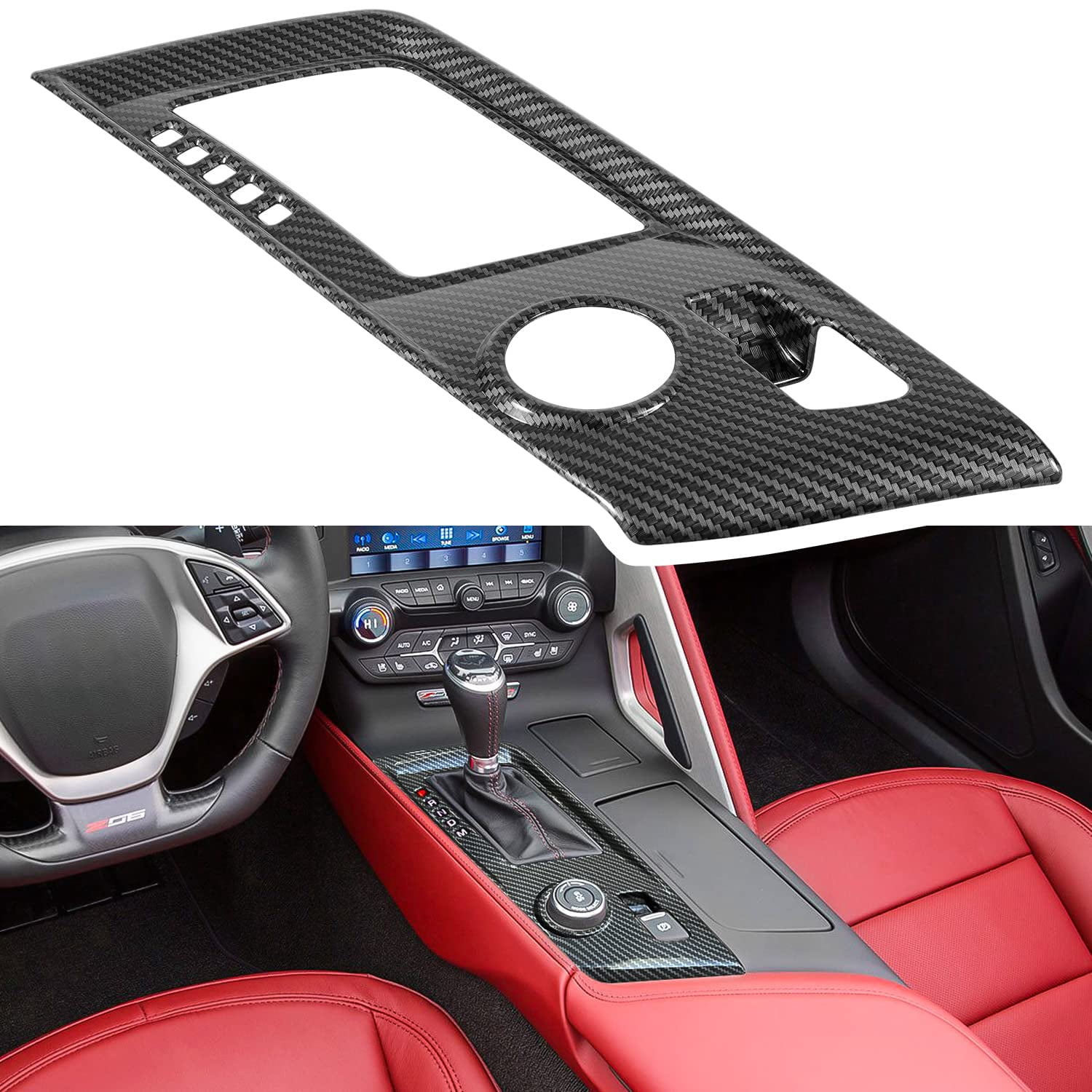 Carbon Fiber Look Control Gears Panel Protective Cover Chevrolet ...