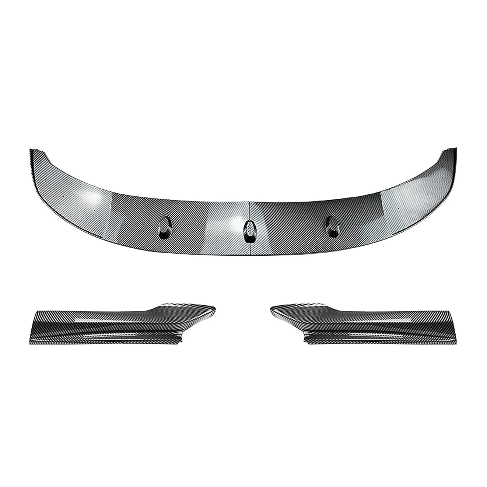 Carbon Fiber Look/Gloss Black Front Bumper Spoiler Splitter Lip For BMW ...