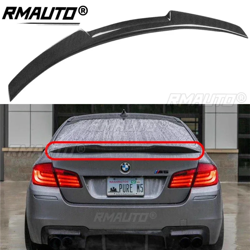 Carbon Fiber M4 Car Rear Trunk Spoiler Wing For BMW F10 F11 F18 M5 5 ...