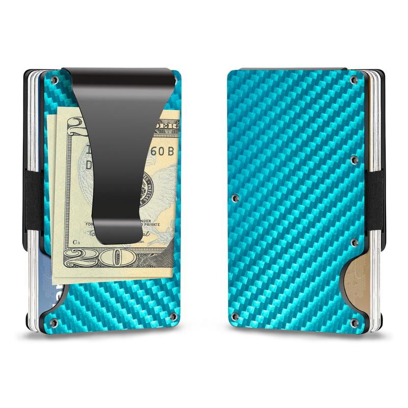 Carbon Fiber Minimalist Credit Card Holder & Money Clip Wallet for Men ...