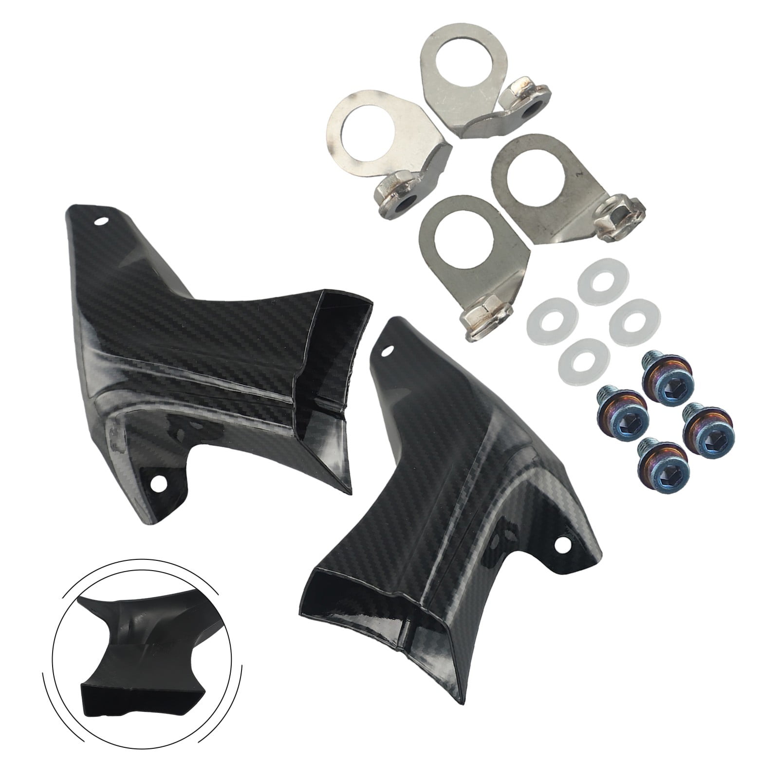 Carbon Fiber Motorycle Front Brake Caliper Air Ducts Cooler For V4 1098 ...