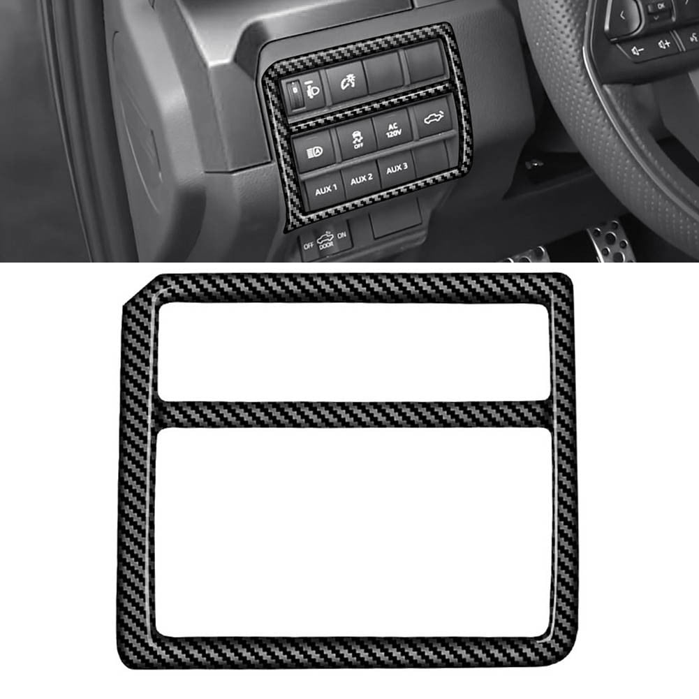 Carbon Fiber Multifunction Switch Panel Cover Trim for Toyota for Tacoma 2024 Interior Accessory ...