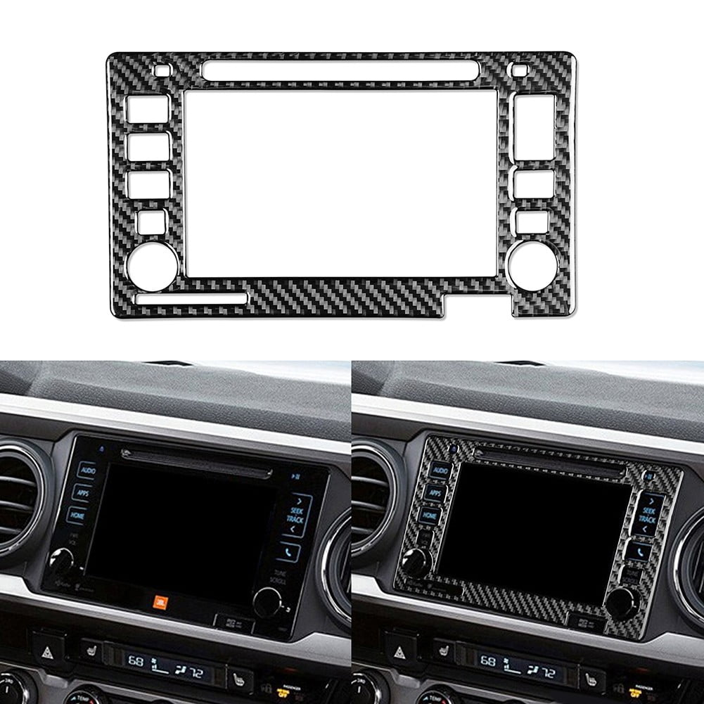 Carbon Fiber Navigation Screen Panel Sticker Trim For Toyota For Tacoma ...