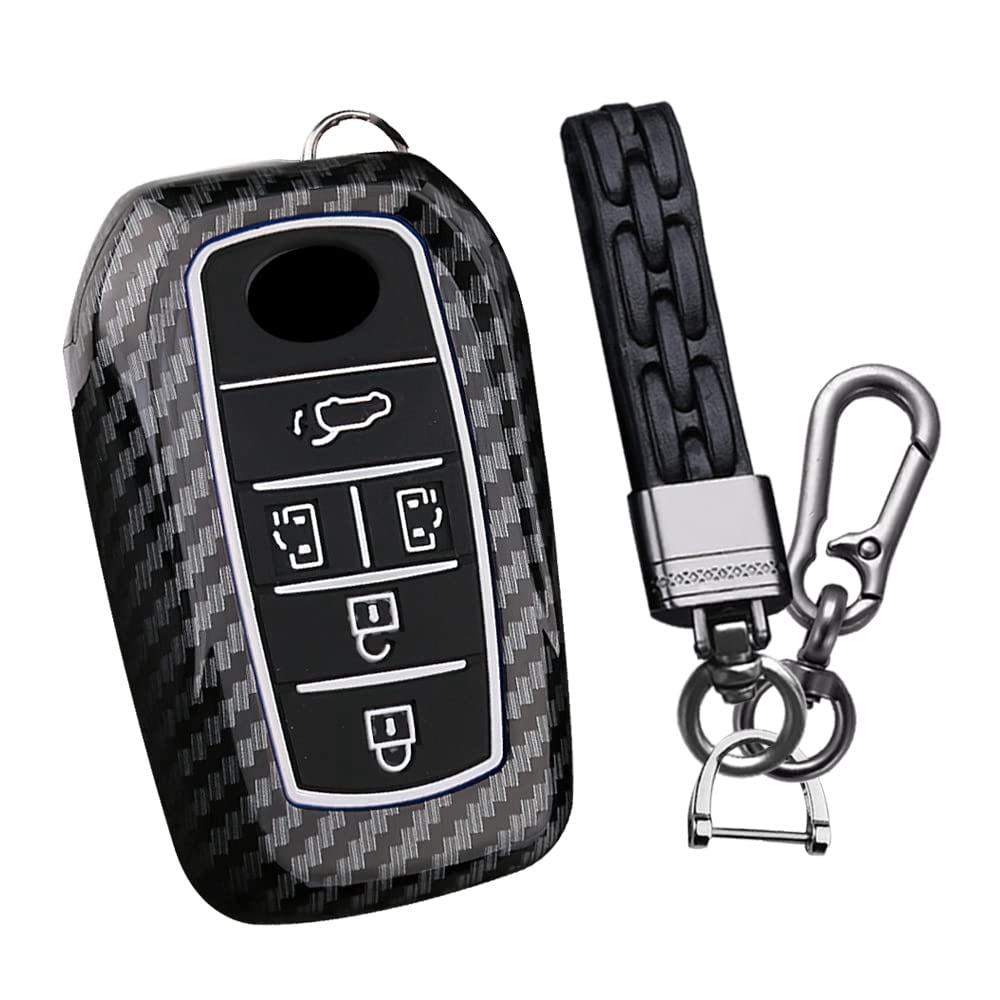 Carbon Fiber Pattern Key Fob Cover fit for Toyota Sienna New Voxy Noah ...