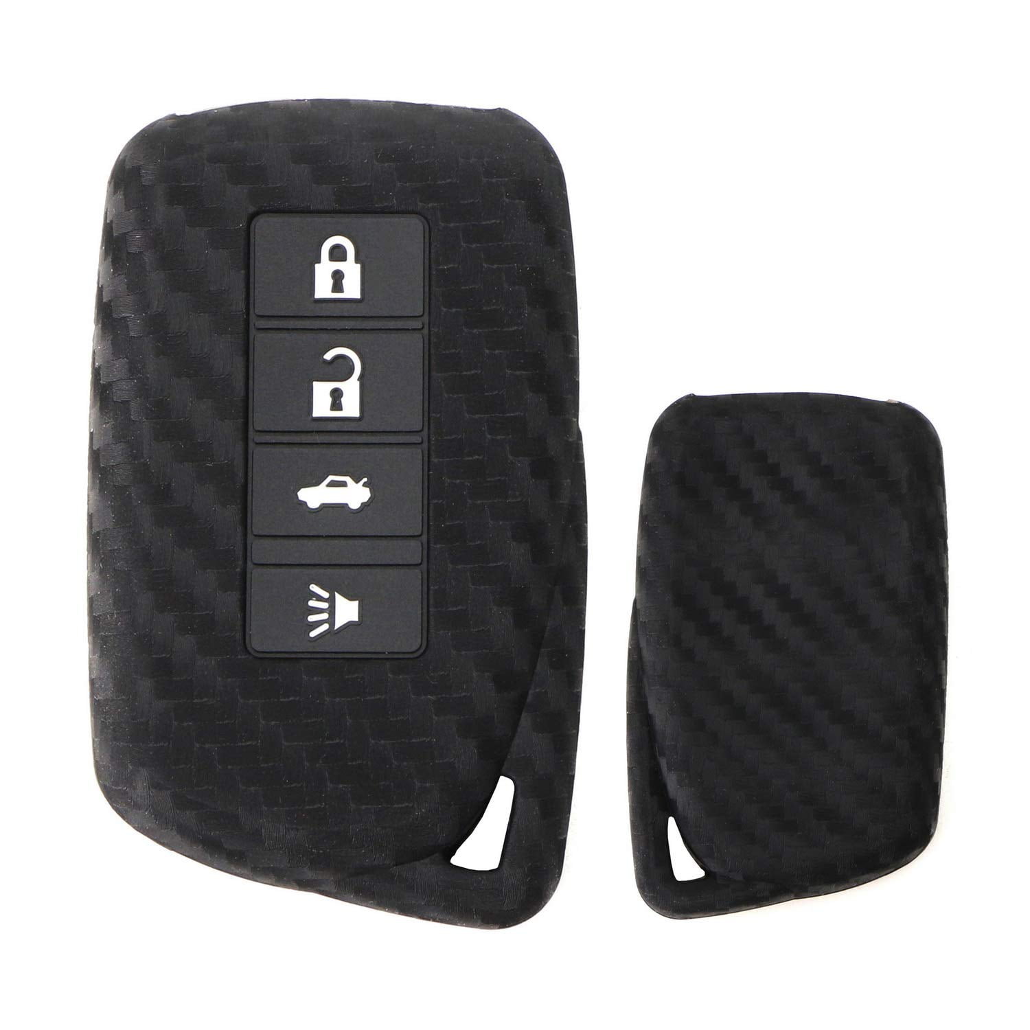 Carbon Fiber Pattern Soft Silicone Key Fob Cover For Lexus is ES GS RC ...