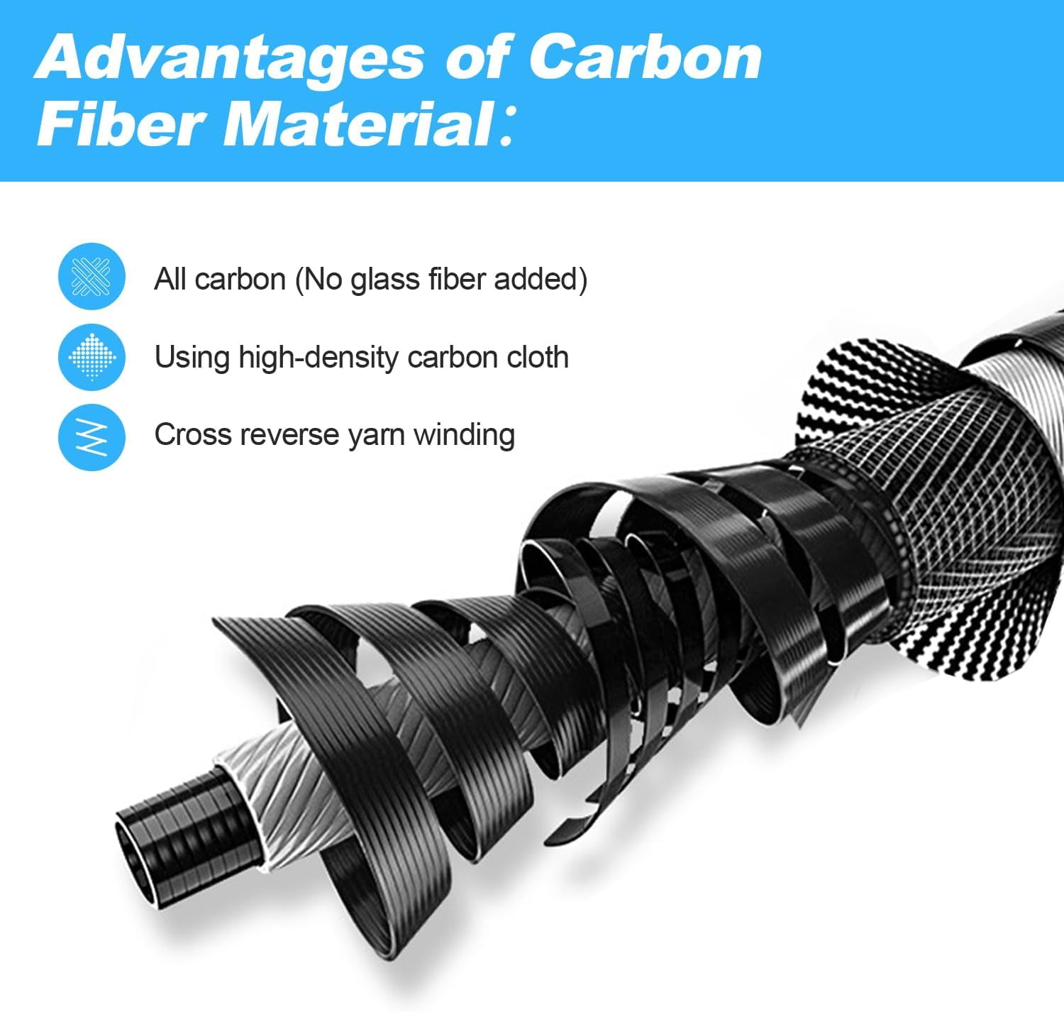 Carbon Fiber Pool Pole, 15 Foot Telescoping Swimming Pool Cleaning Pole ...