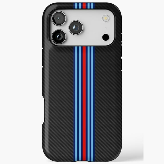 Carbon Fiber Racing Stripes Sport Auto Case for iPhone 11 12 13 14 15 ...