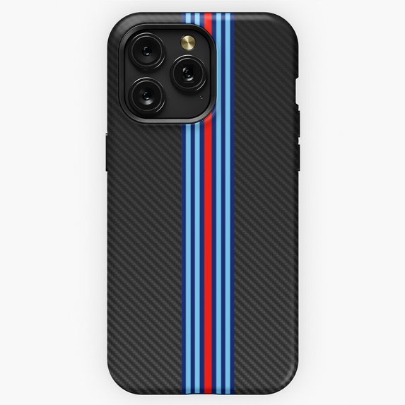 Carbon Fiber Racing Stripes Sports Inspired iPhone Case 17 to 11 Pro ...