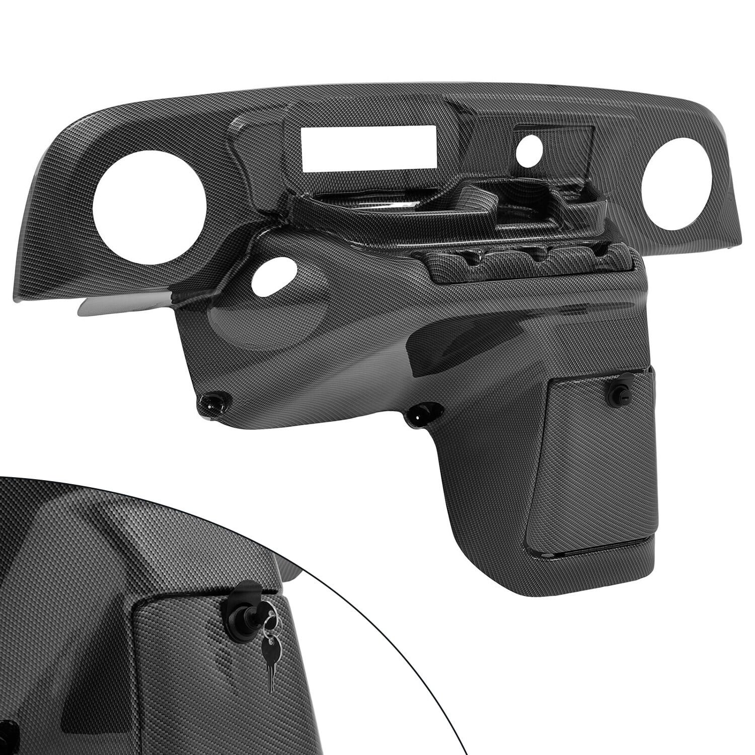 Carbon Fiber Radio Panel Dash Cover W/hardware For EZGO TXT 94-95 ABS ...