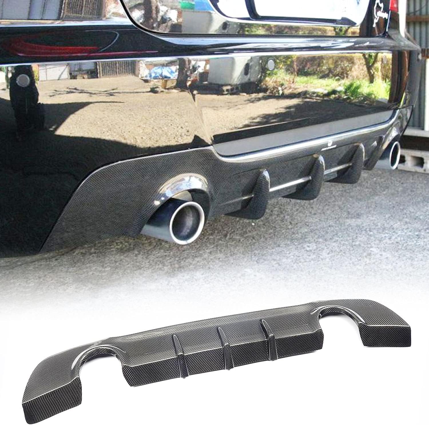 Carbon Fiber Rear Bumper Diffuser Fits for BMW 3 Series E92 E93 M Sport ...