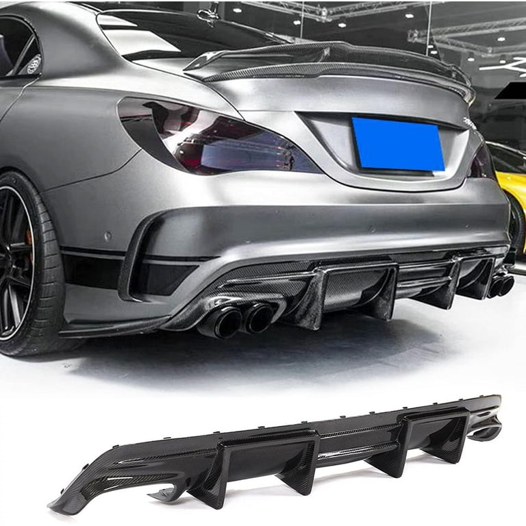 Carbon Fiber Rear Bumper Diffuser for Mercedes Benz CLA Class W117 C117 CLA220 CLA250 Sport CLA45 AMG Sedan 2013 2019 Lower Bumper Lip Spoiler Body