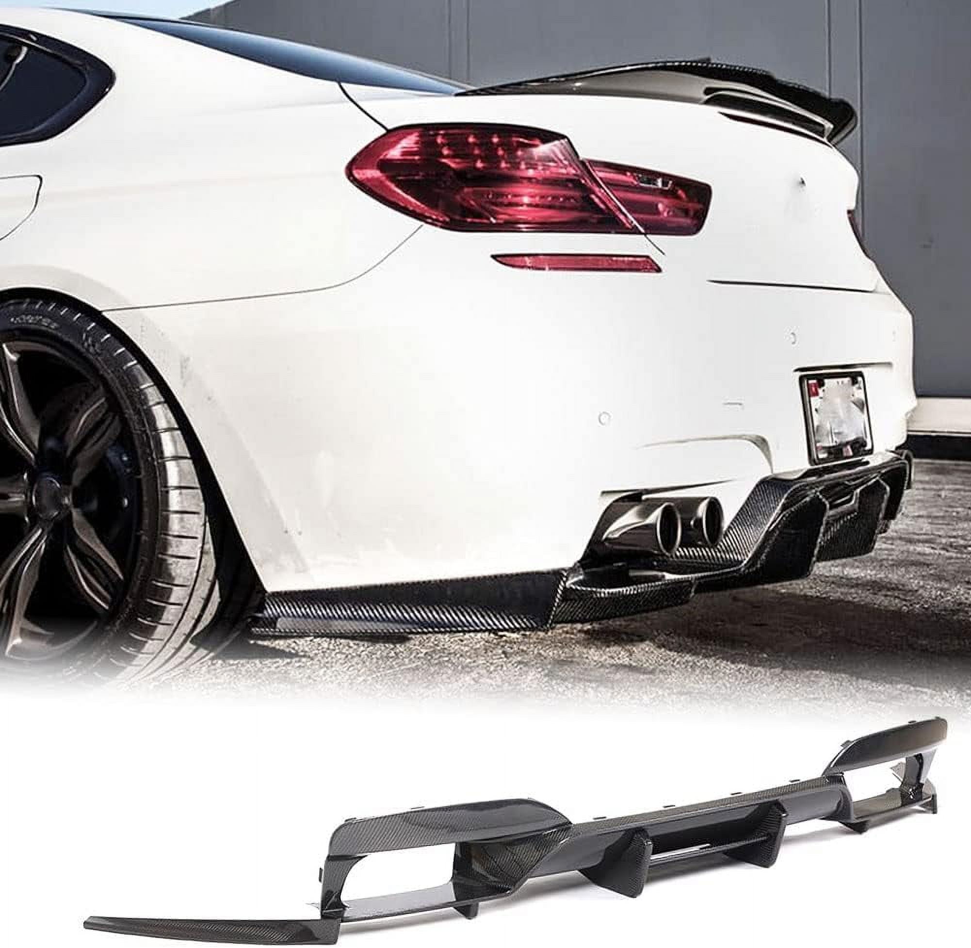 Carbon Fiber Rear Bumper Diffuser fits for BMW 6 Series F06 Gran Coupe ...
