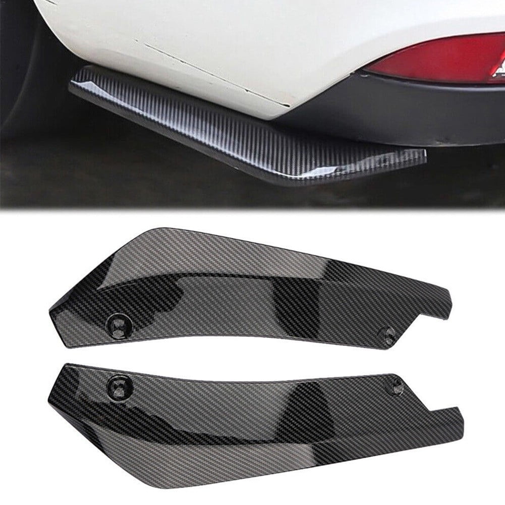 Carbon Fiber Rear Bumper Lip Diffuser Splitter Canard Protect Car ...