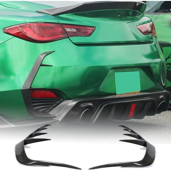 Carbon Fiber Rear Bumper Splitters for Infiniti Q60 Q60S Coupe 2-Door ...