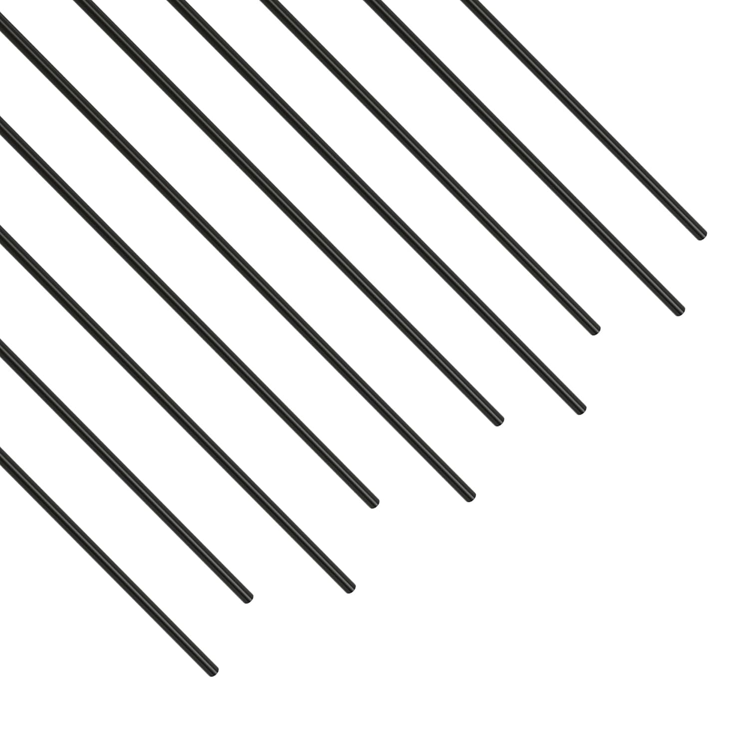 Carbon Fiber Rod,Solid Matte Round Bar Pole for RC Airplane DIY Craft ...