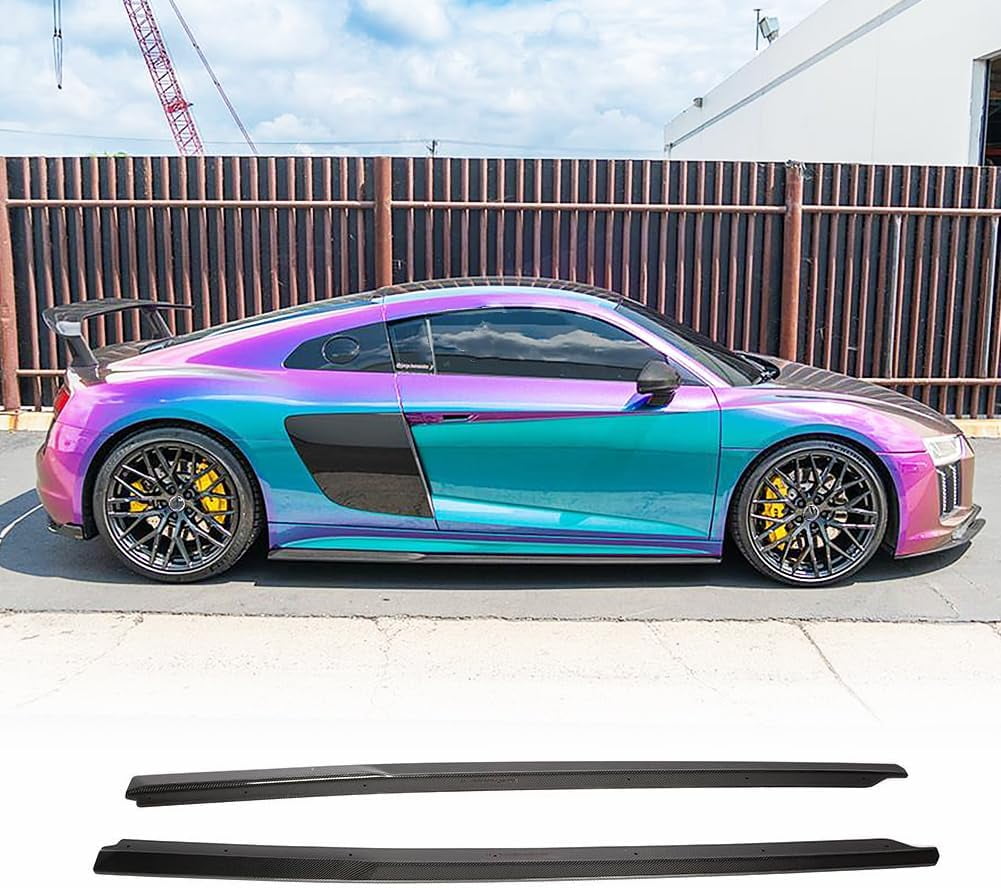 Carbon Fiber Side Skirts fits for Audi R8 V10 Gen 2 2-Door Coupe 2016 ...