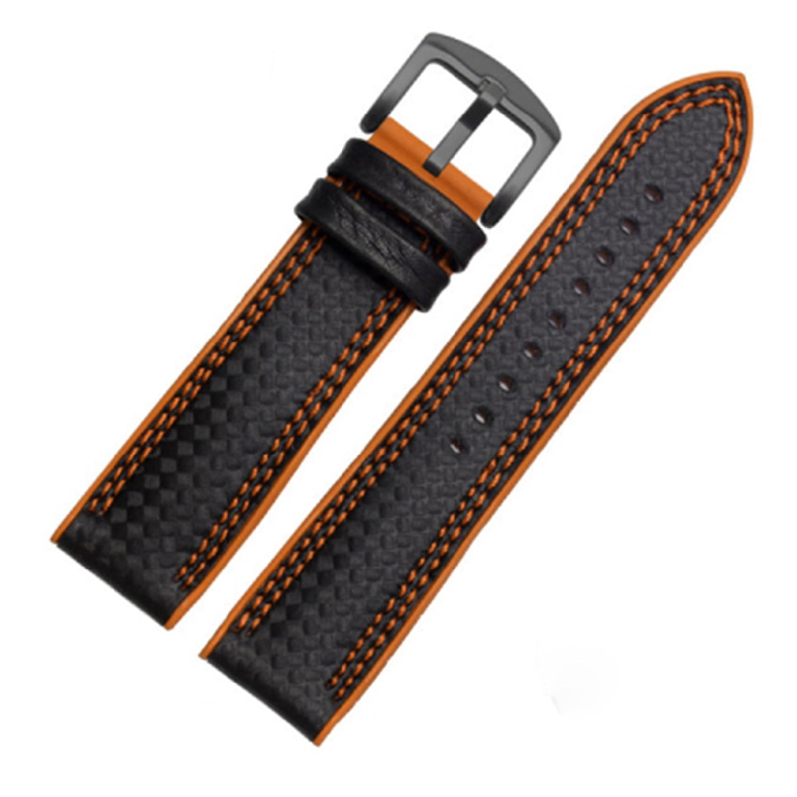 Carbon Fiber Silicone Watch Band 18mm 20mm 22mm 24mm WatchStrap ...