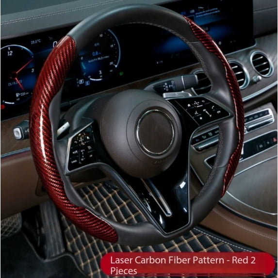 Carbon Fiber Steering Wheel Cover Set - 2 Pieces Butterfly Wing Design ...