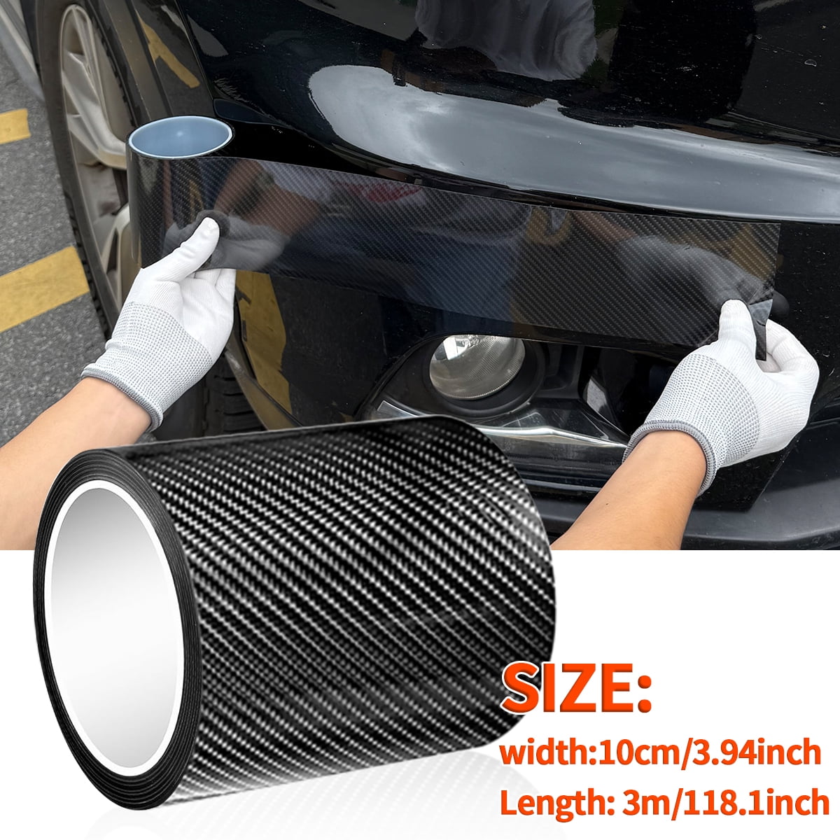 Carbon Fiber Sticker Car Door Sill Protector Film Anti Waterproof ...