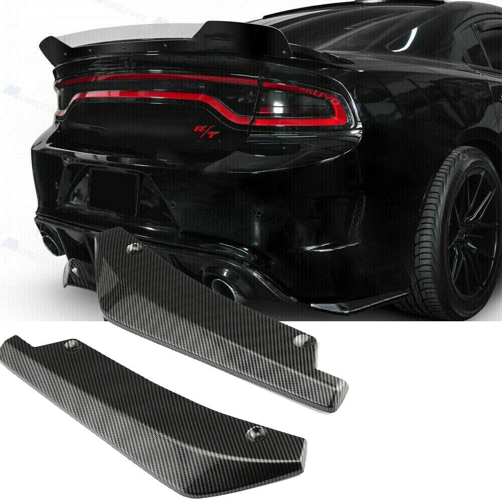 Carbon Fiber Style Rear Bumper Diffuser Splitter Canard for Dodge ...
