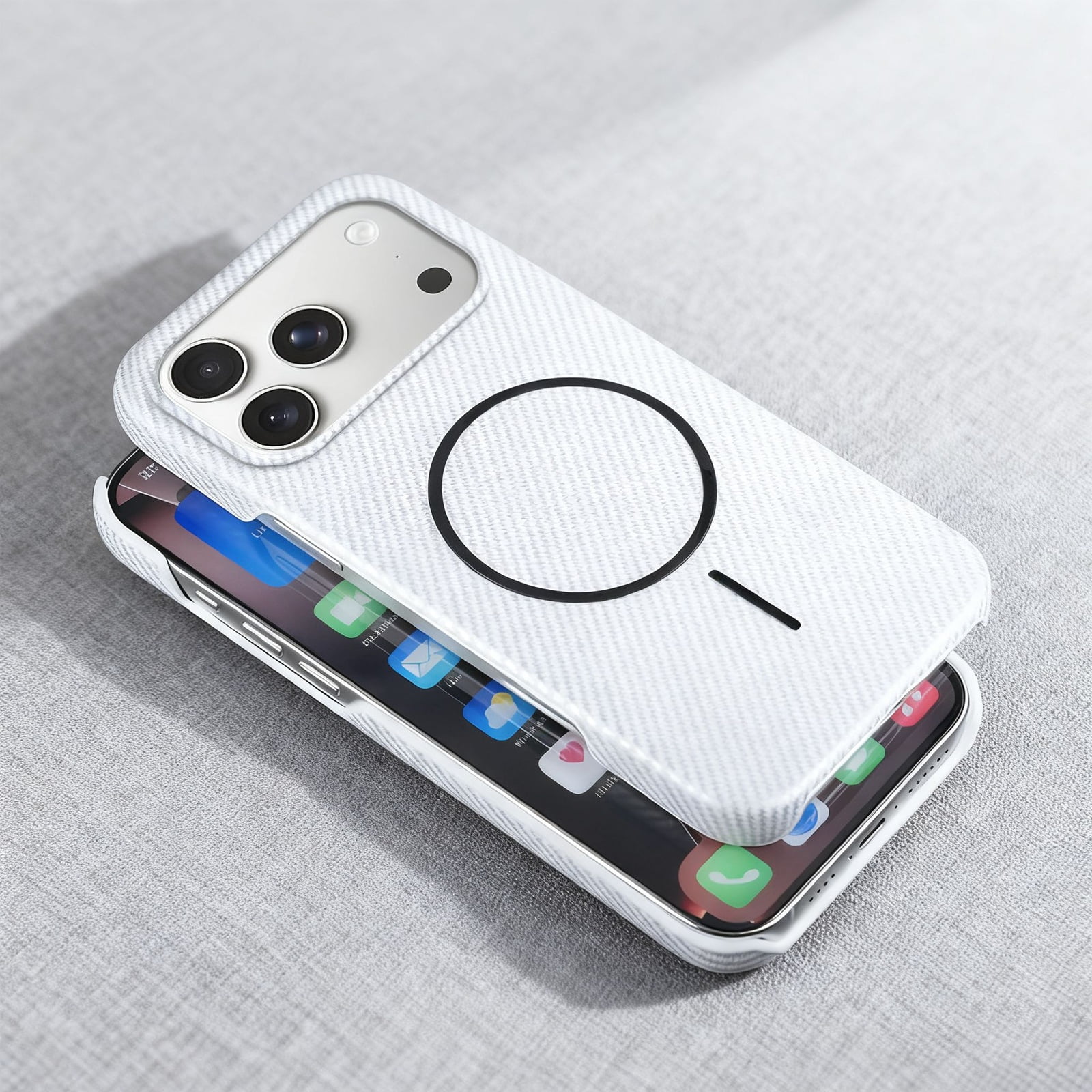 Carbon Fiber Texture Case for iPhone 17 Pro Max, Compatible with ...