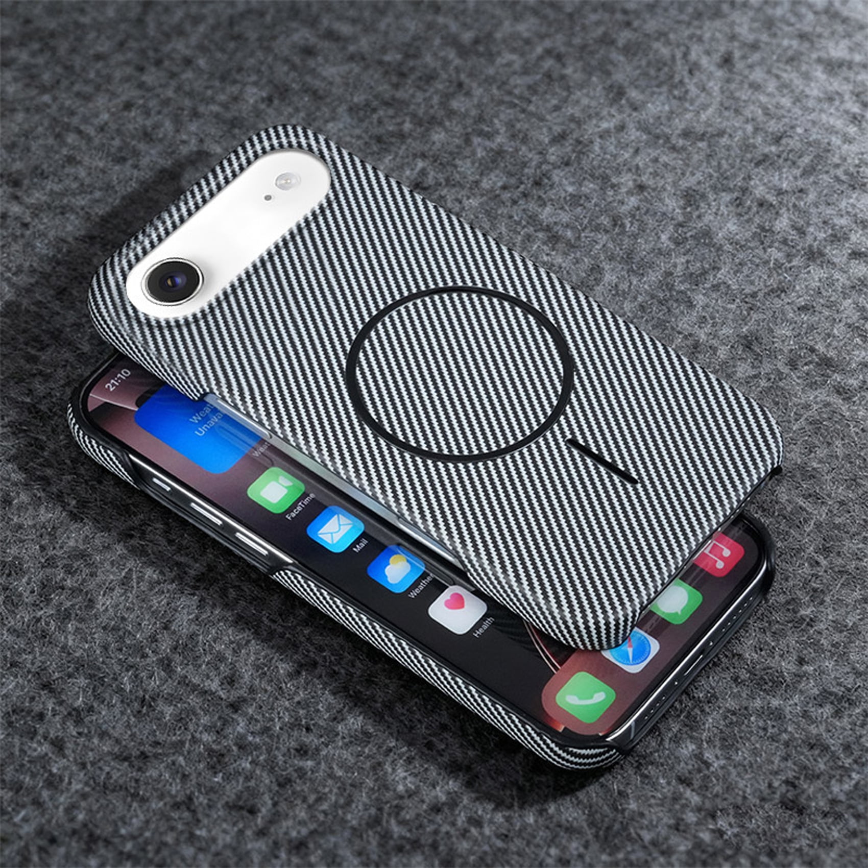 Carbon Fiber Texture Case for iPhone Air, Compatible with MagSafe ...