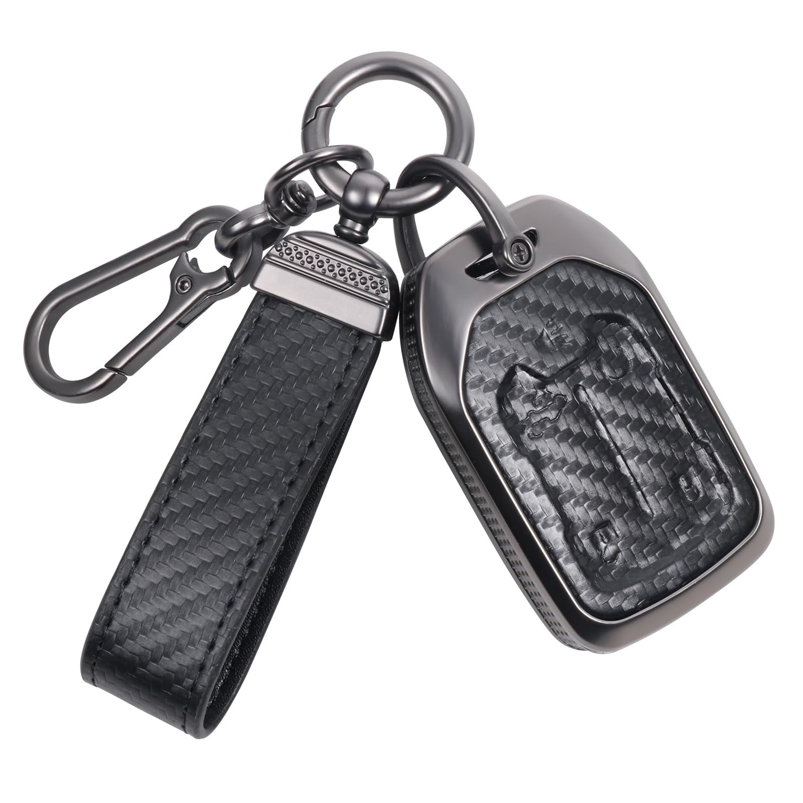 Carbon Fiber Texture Key Fob Cover Compatible with Chevy Chevrolet ...