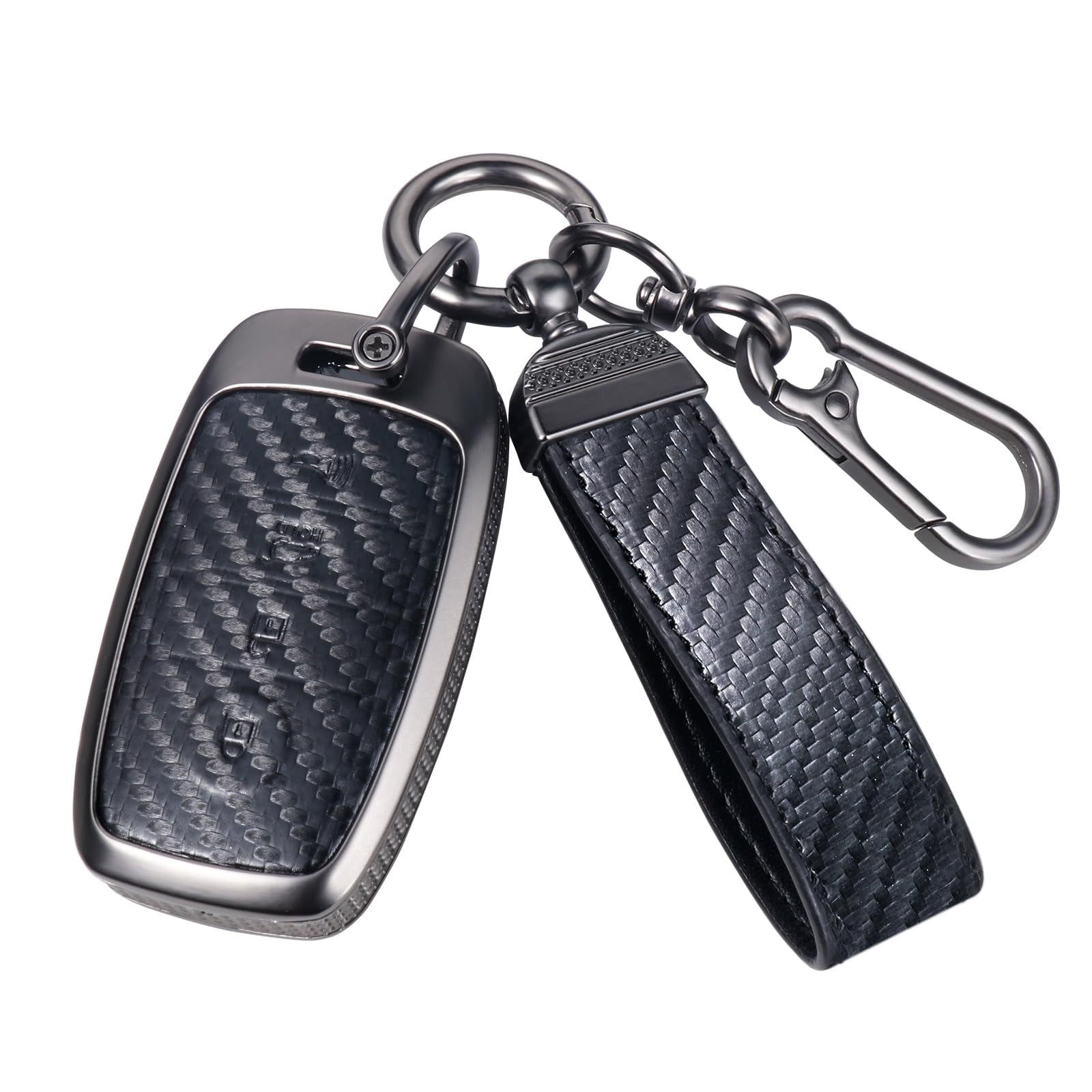 Carbon Fiber Texture Key Fob Cover Compatible with Kia NIRO Forte ...