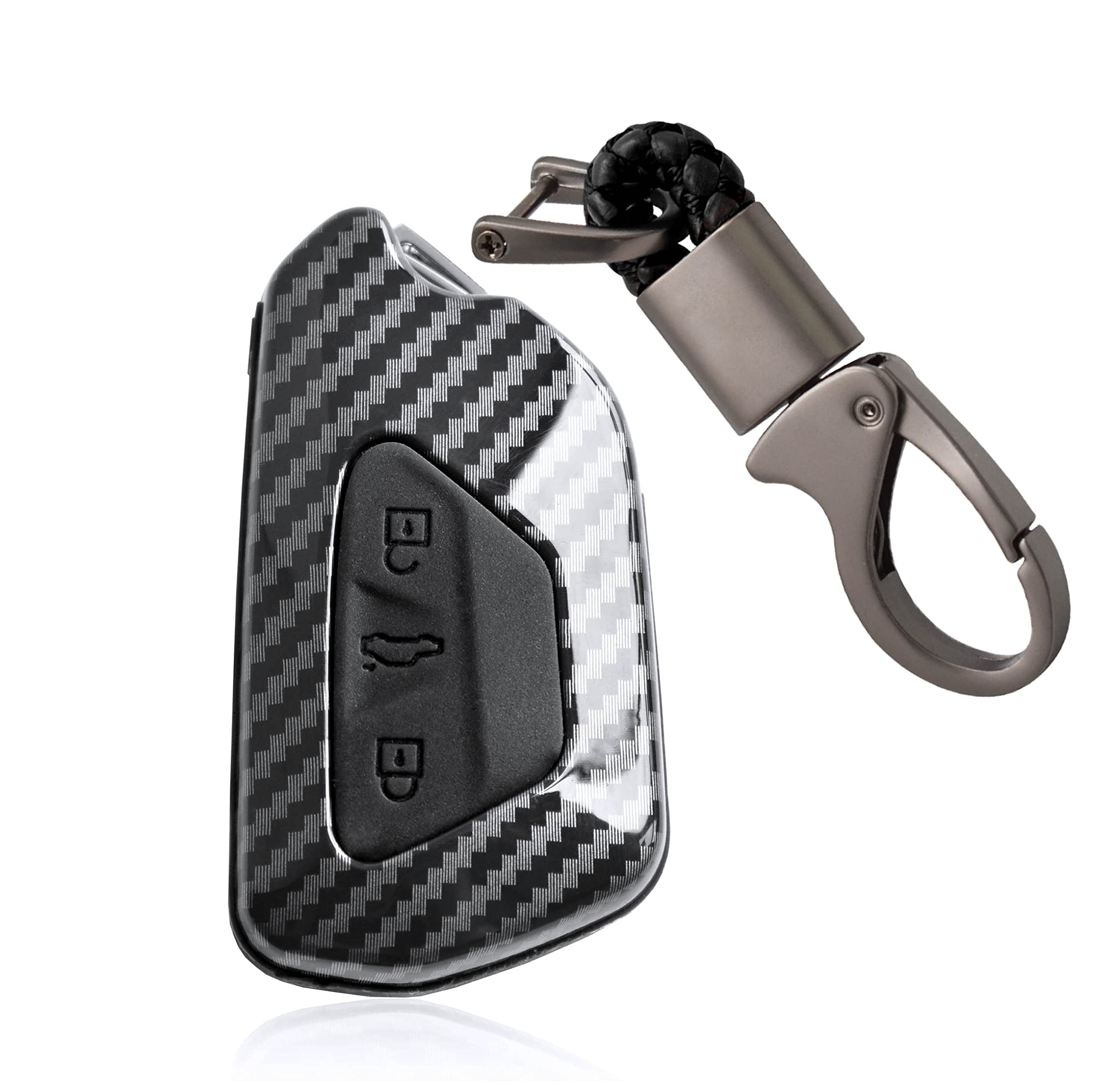 Carbon Fiber Texture Key Fob Cover for VW ID.4 Golf 8 ID.3 Skoda ...