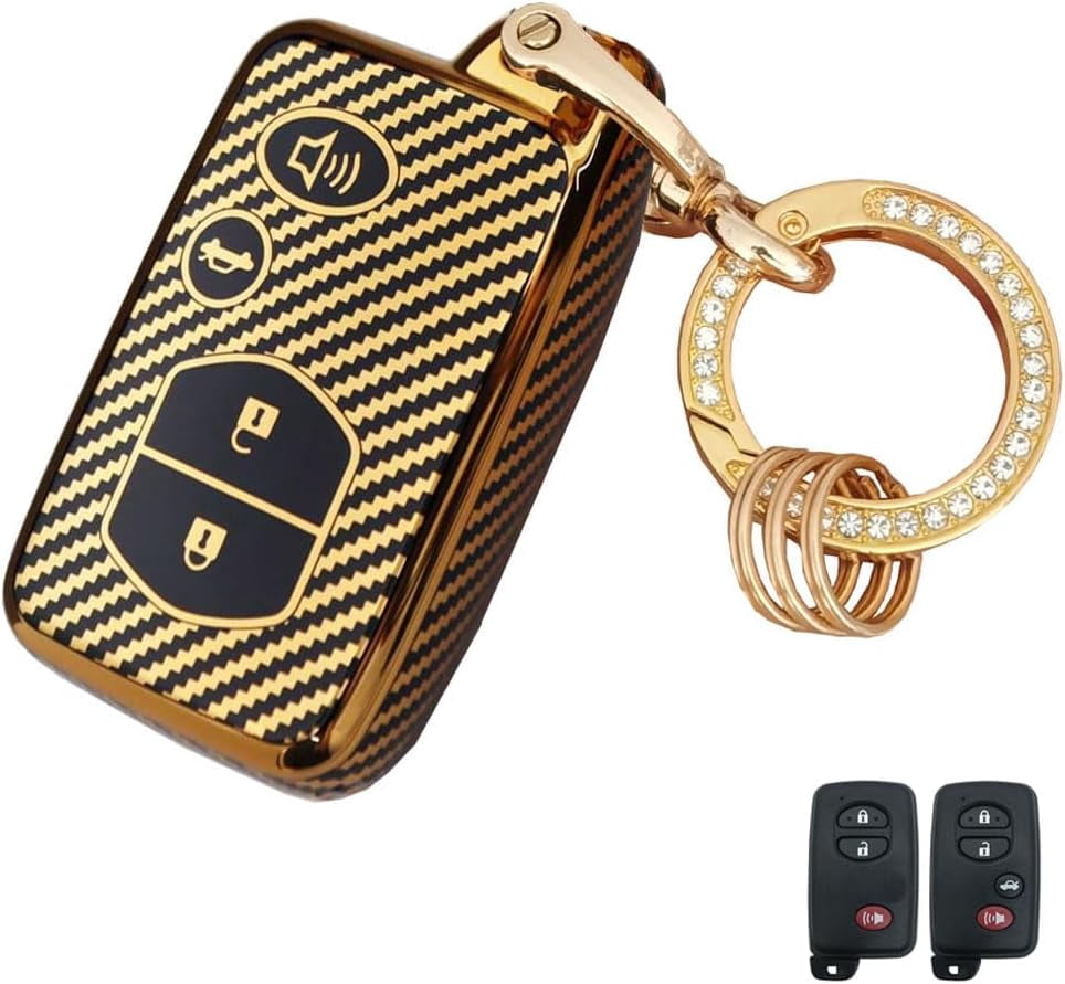 Carbon Fiber Texture TPU for Toyota Key Fob Cover Fit for Toyota Avalon ...