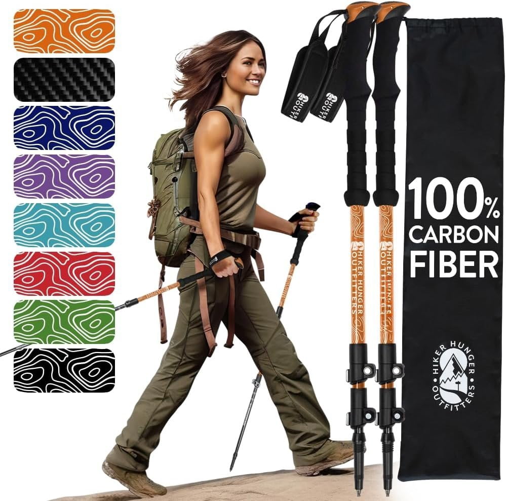 Carbon Fiber Trekking Poles by Brand - Ultra Lightweight Collapsible ...