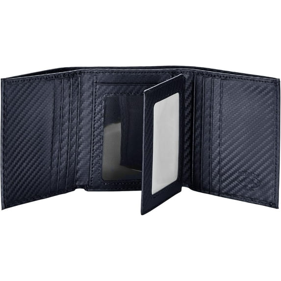 Carbon Fiber Trifold RFID Wallet For Men With Flip Out ID Holder ...