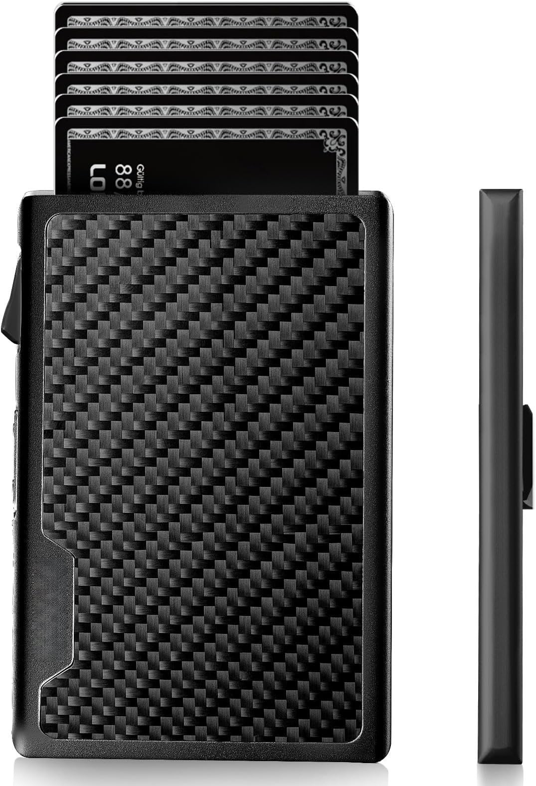 Carbon Fiber Wallet for Men, 0.3IN Ultra-slim Minimalist Card Holder ...