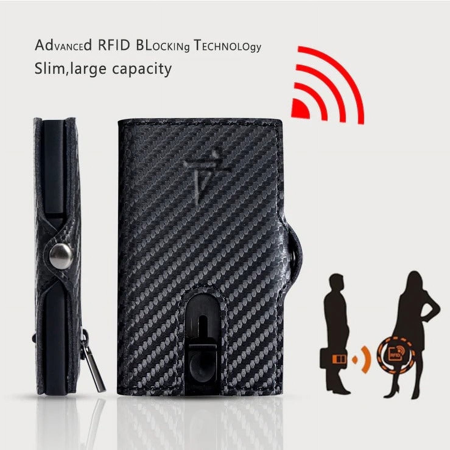 Carbon Fiber Wallet RFID Safe Card Case Holder for Men & Women ...
