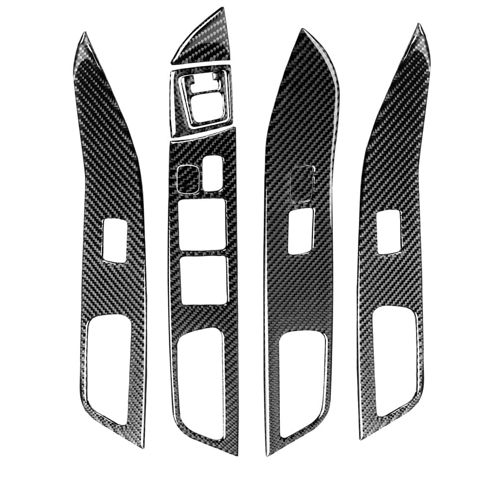Carbon Fiber Window Lift Switch Panel Cover For Mitsubishi Lancer EVO ...