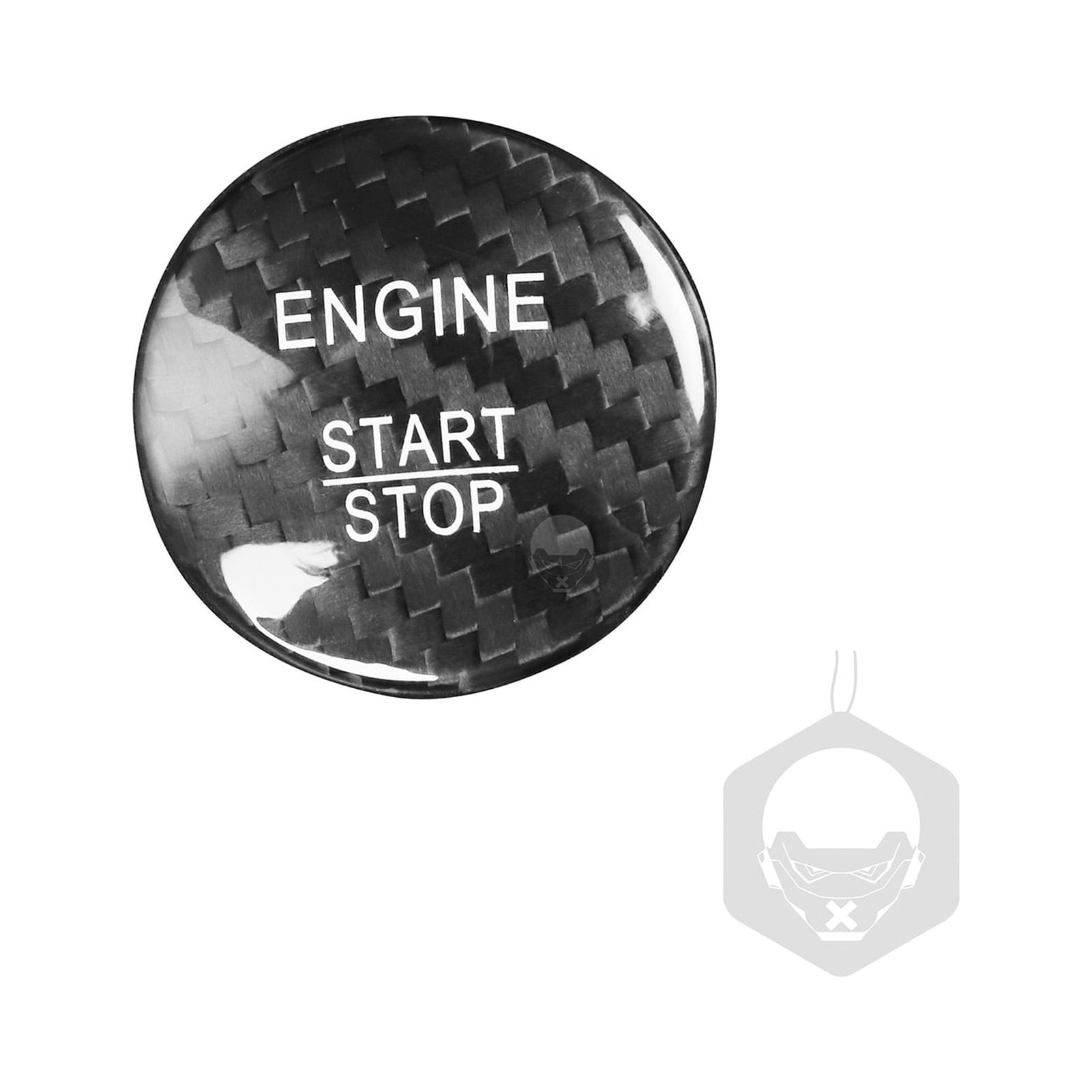 Carbon Fibre Car Engine Start Stop Switch Button Sticker Ignition ...