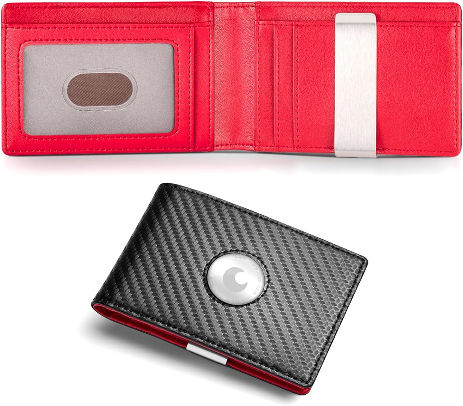 Carbon Fibre Leather Wallet with Stealth Pocket | Bifold | RFID ...