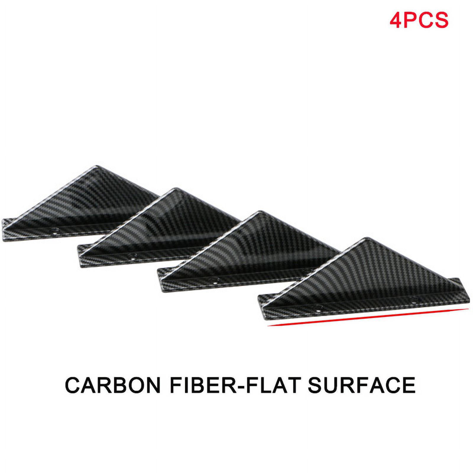 Carbon Flat-Triangular Rear Bumper Lip, Car Shark Fin, Diffuser ...