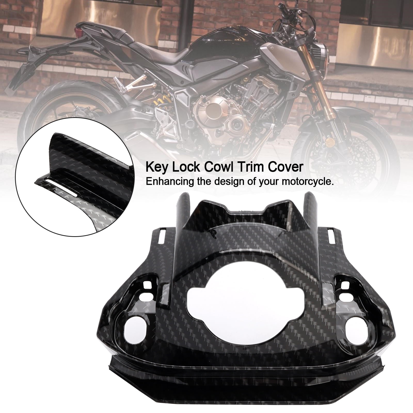 Carbon Front Key Lock Cowl Trim Cover for Honda CB650R CBR650R 2019 ...