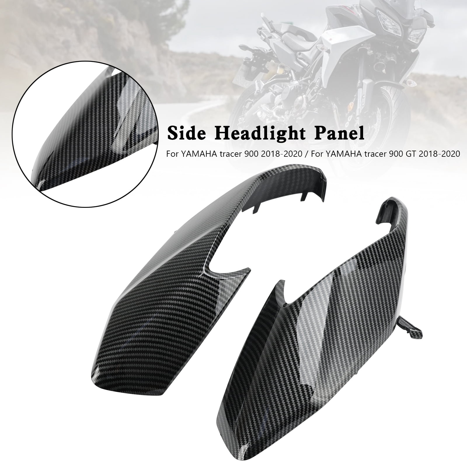 Carbon Front Side Headlight Panel For Yamaha Tracer 900 / GT 2018-2020 ...