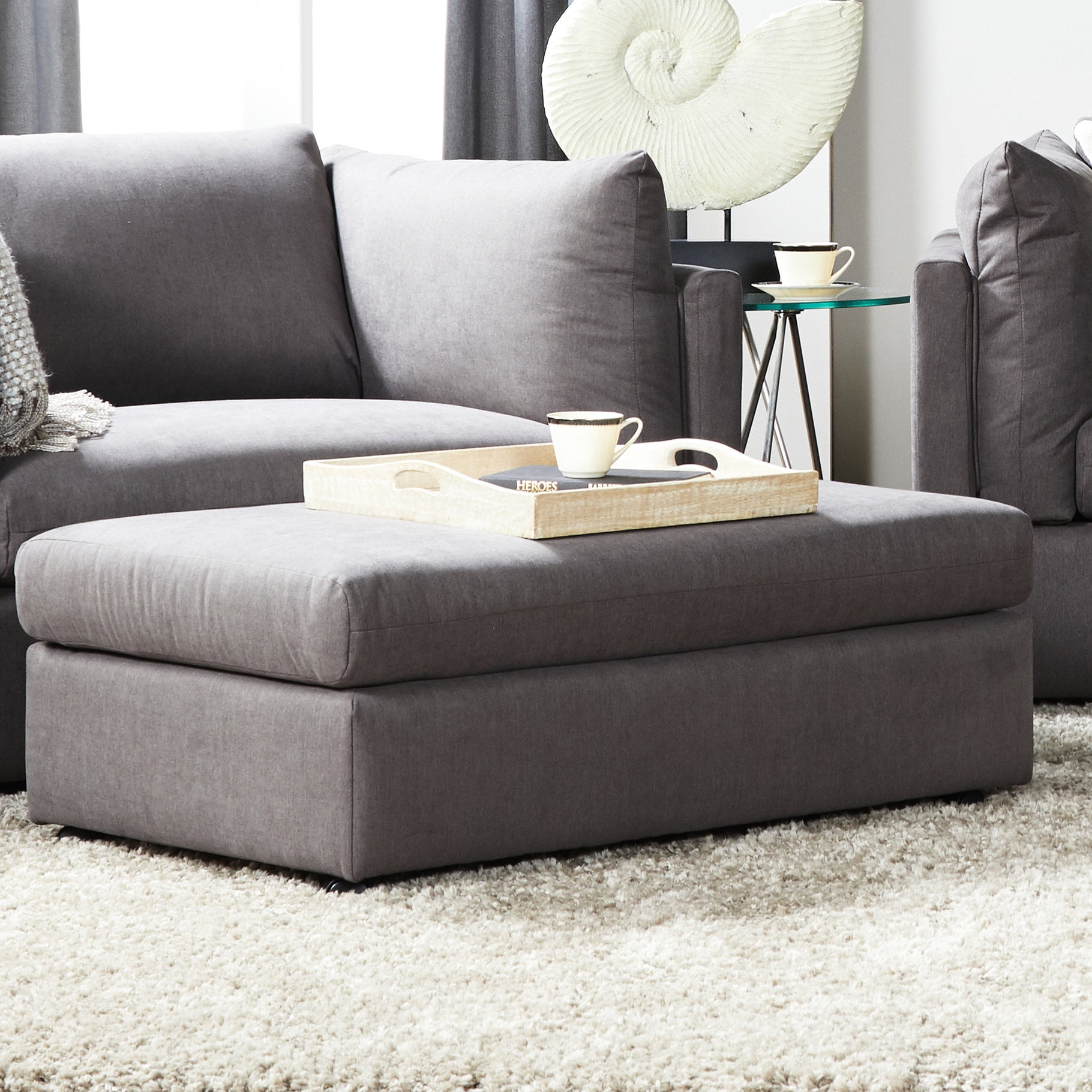 Carbon Gray Fabric Upholstery + Comfortable Seat - Relaxing at Living ...