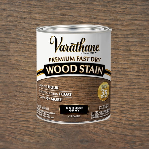 Free Shipping! Varathane Carbon Gray Fast Dry Wood Stain Quart Provides ...
