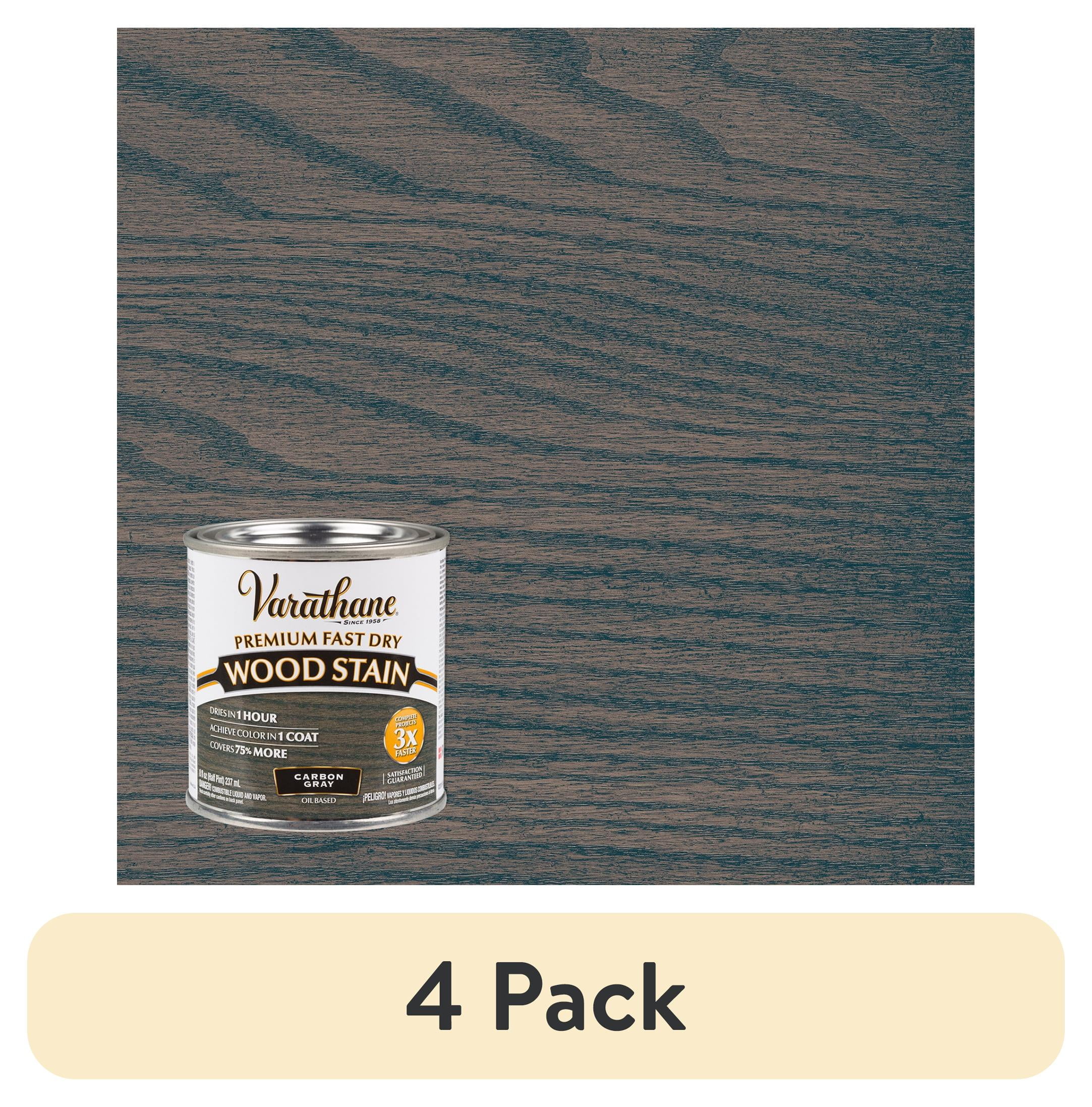 (4 pack) Carbon Gray, Varathane Premium Fast Dry Wood Stain-307416 ...