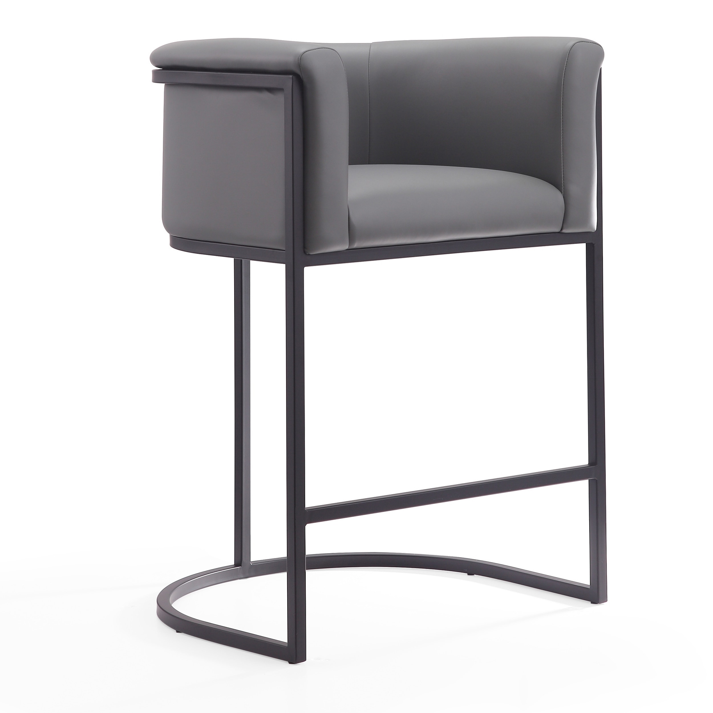 Carbon Loft Keir Cosmopolitan Counter Stool Grey Grey Finish Faux ...